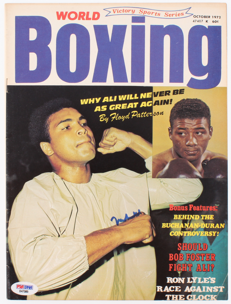 Muhammad Ali Signed 1972 International Boxing Magazine (PSA COA ...