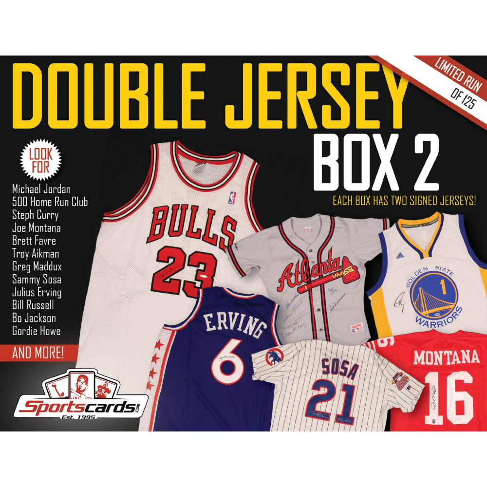 Double Jersey Box 2- Sportscards.com Multi-sport Mystery Signed Jersey ...