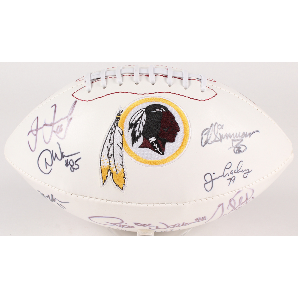 Redskins "The Hogs" Logo Football Signed By (10) With R. C. Thielemann ...