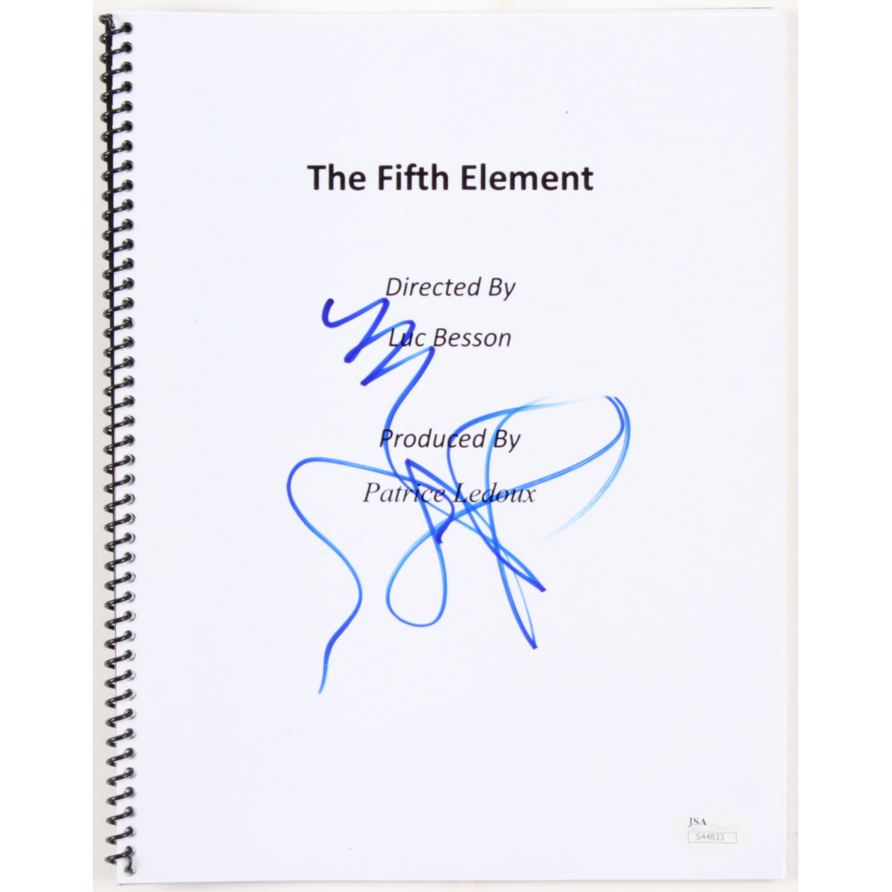 Milla Jovovich Signed "The Fifth Element" Full Movie Script (JSA ...