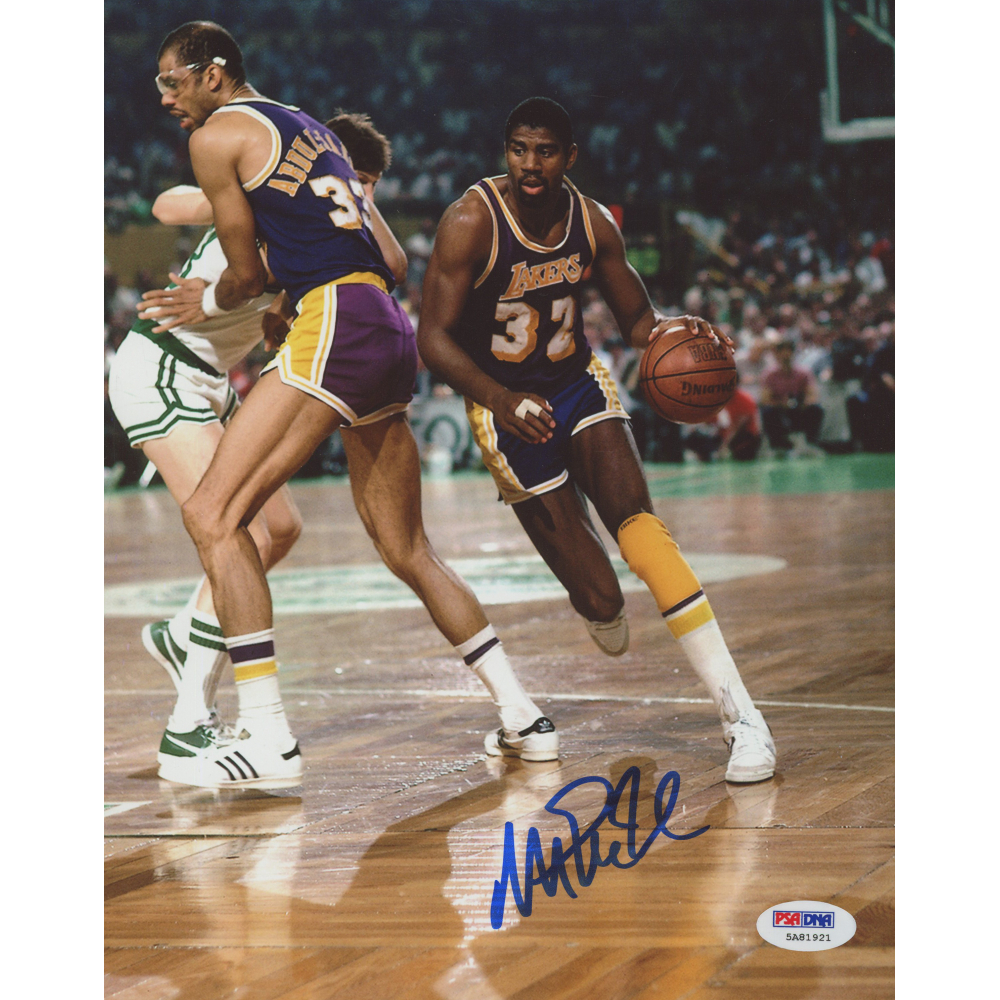 Magic Johnson Signed Lakers 8x10 Photo (PSA COA) | Pristine Auction