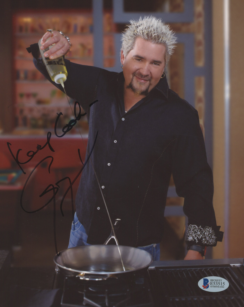 Guy Fieri Signed "Diners, Drive-Ins and Dives" 8x10 Photo Inscribed ...
