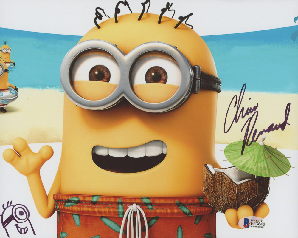 Chris Renaud Signed "Despicable Me" 8x10 Photo With Hand-Drawn Sketch ...