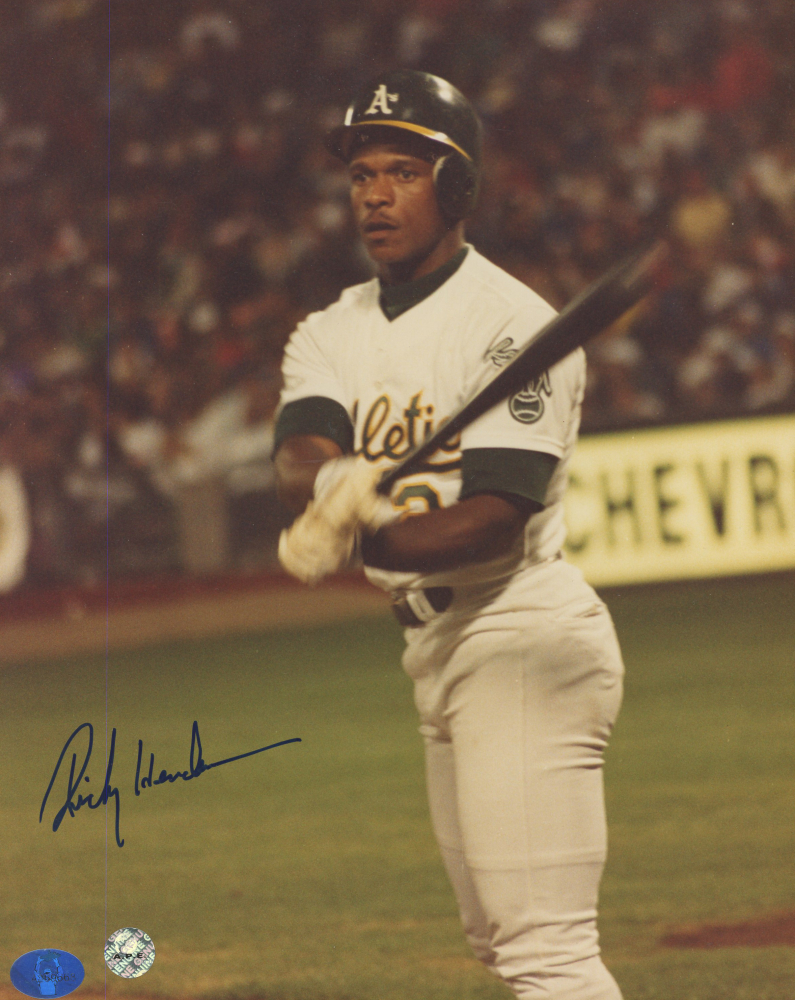 Rickey Henderson Signed Athletics 8x10 Photo (Rickey Henderson Hologram ...