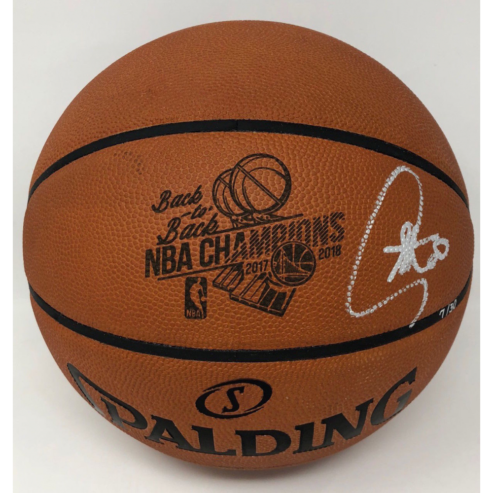 Stephen Curry Signed LE "Back-to-Back NBA Champions" Official NBA Game ...