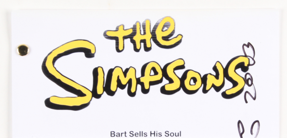 Matt Groening Signed "The Simpsons - Bart Sells His Soul" Script with ...