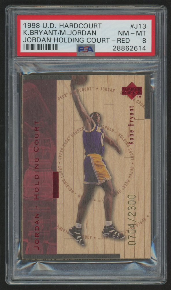 1998 Upper Deck Hardcourt Jordan Holding Court Red #J13 Kobe Bryant ...