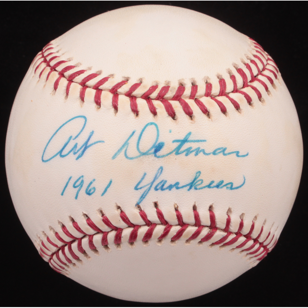 Art Ditmar Signed OAL Baseball Inscribed "1961 Yankees" (JSA COA ...