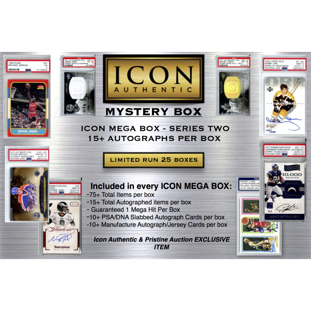 ICON AUTHENTIC MYSTERY BOX SERIES 2 – Autograph Mystery Box with 15 ...
