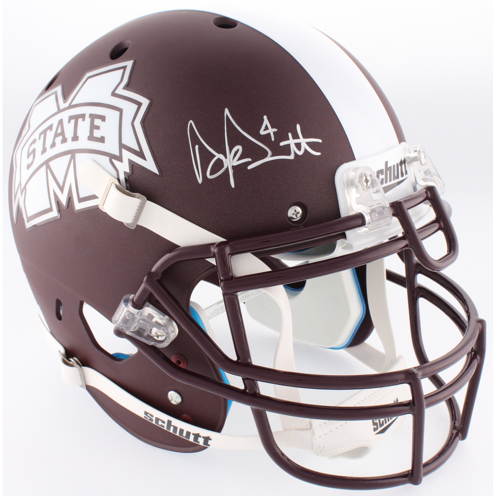 Dak Prescott Signed Mississippi State Bulldogs Custom Matte Brown Full ...