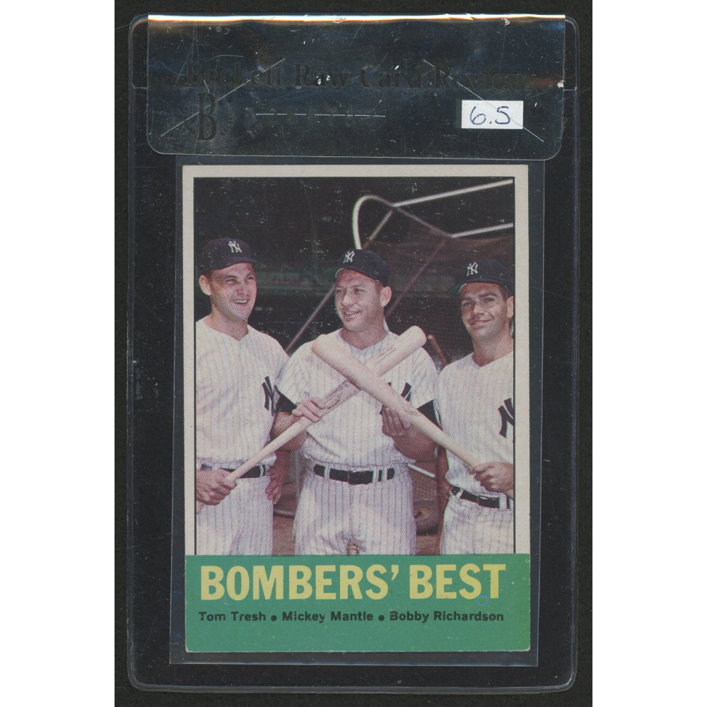 1963 Topps #173 Bomber's Best/Tom Tresh/Mickey Mantle/Bobby Richardson ...