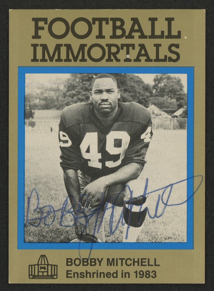 Bobby Mitchell Signed 1985-88 Football Immortals #84 (JSA Hologram ...