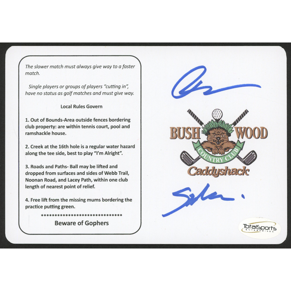 John F. Barmon Jr. Signed "Caddyshack" Bush Wood Country Club Score ...