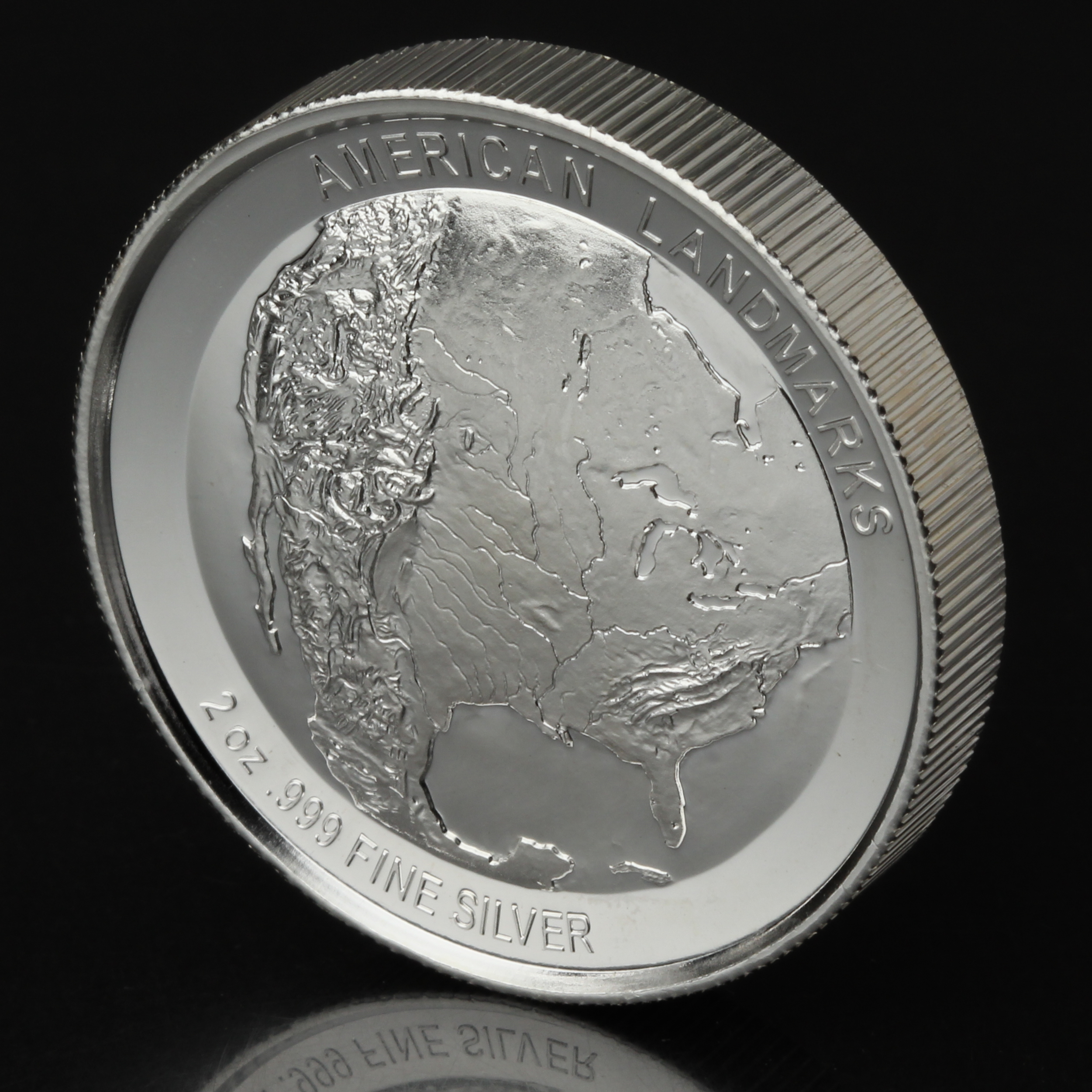 2 oz. Silver Elemetal Mint Mount Rushmore Ultra High Relief Silver ...