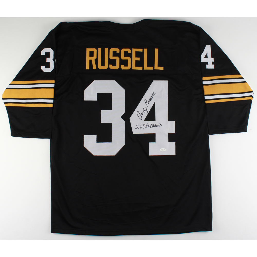 Andy Russell Signed Steelers Jersey Inscribed "2X S.B. Champs" (TSE COA ...