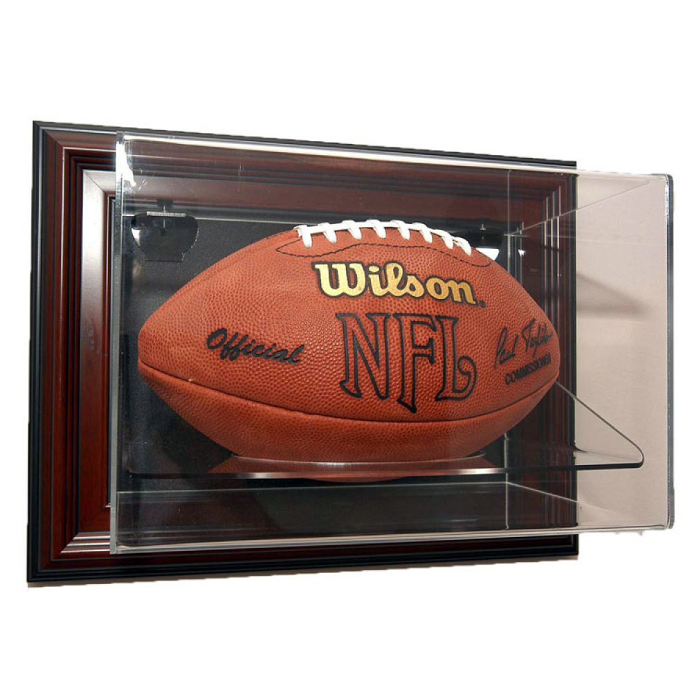 Wall Mounted Cherry Wood Football Display Case | Pristine Auction