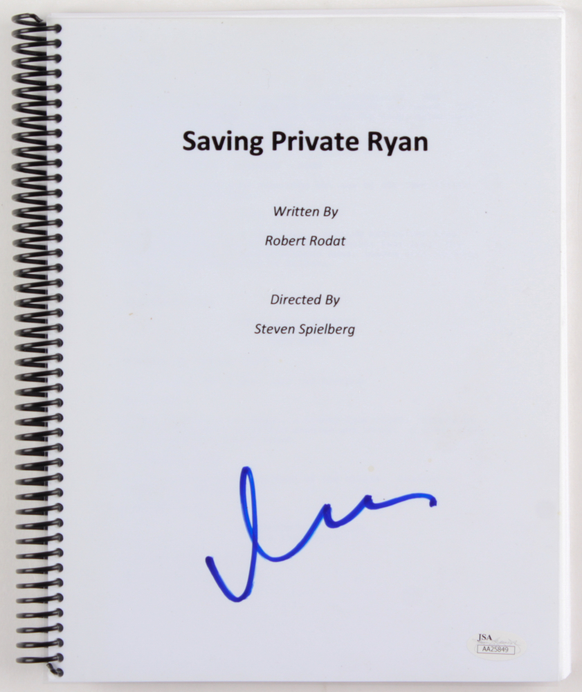 Matt Damon Signed "Saving Private Ryan" Full Movie Script (JSA ...