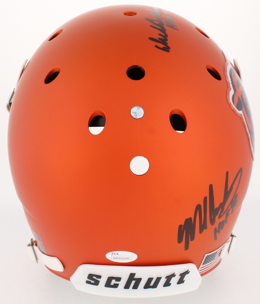 Dick Butkus, Brian Urlacher & Mike Singletary Signed Bears Custom Satin ...