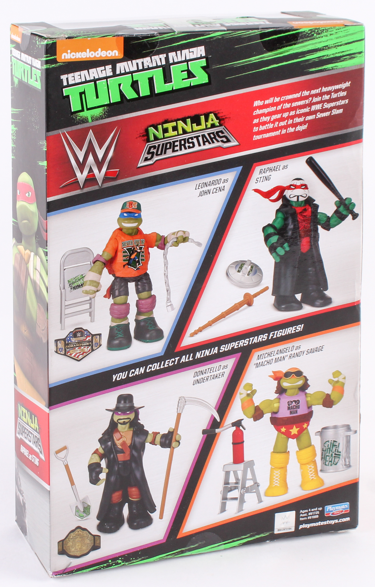 Sting Signed WWE Teenage Mutant Ninja Turtles "Raphael as Sting" Action ...