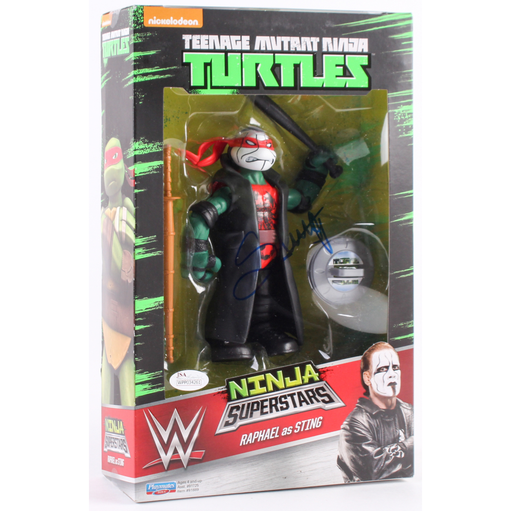 Sting Signed WWE Teenage Mutant Ninja Turtles "Raphael as Sting" Action ...