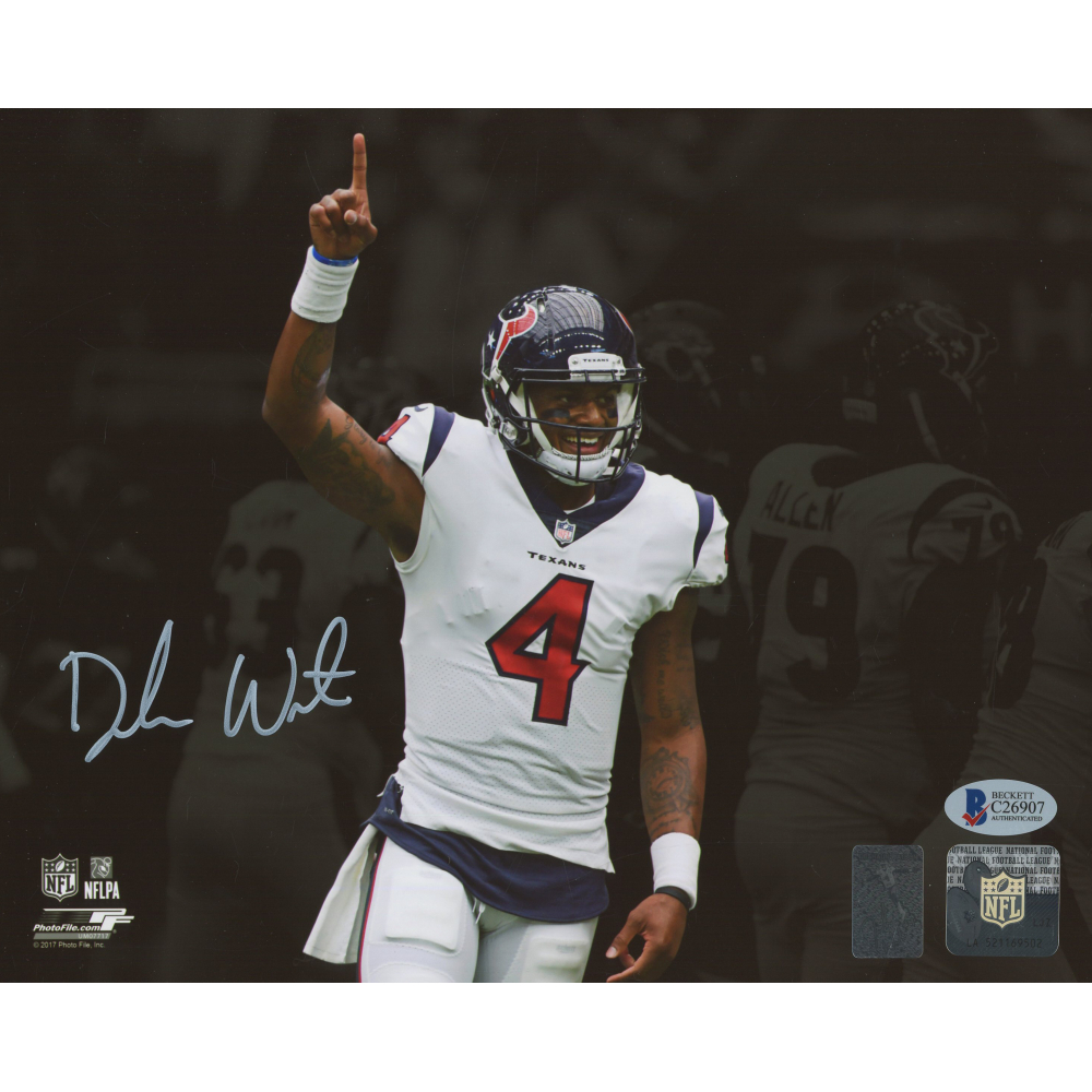 Deshaun Watson Signed Texans 8x10 Photo (Watson Hologram & Beckett COA ...