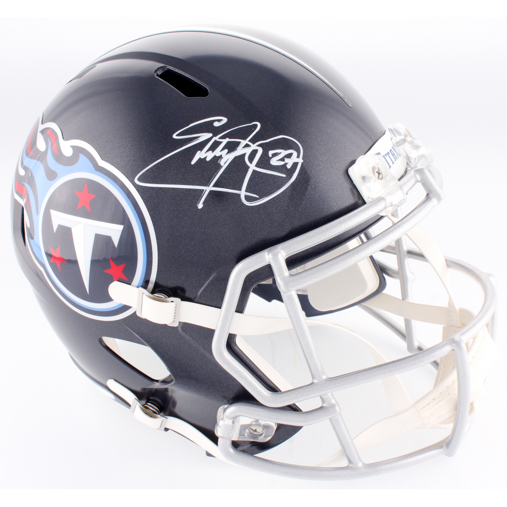 Eddie George Signed Titans Full-Size Speed Helmet (Beckett COA ...