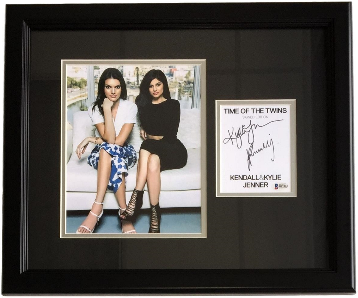 Kendall Jenner & Kylie Jenner Signed 17x20 Custom Framed Cut Display ...