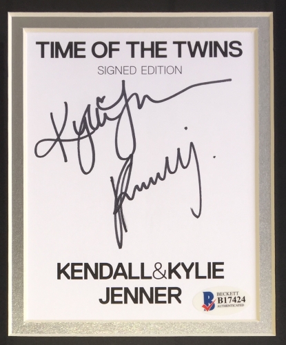 Kendall Jenner & Kylie Jenner Signed 17x20 Custom Framed Cut Display ...