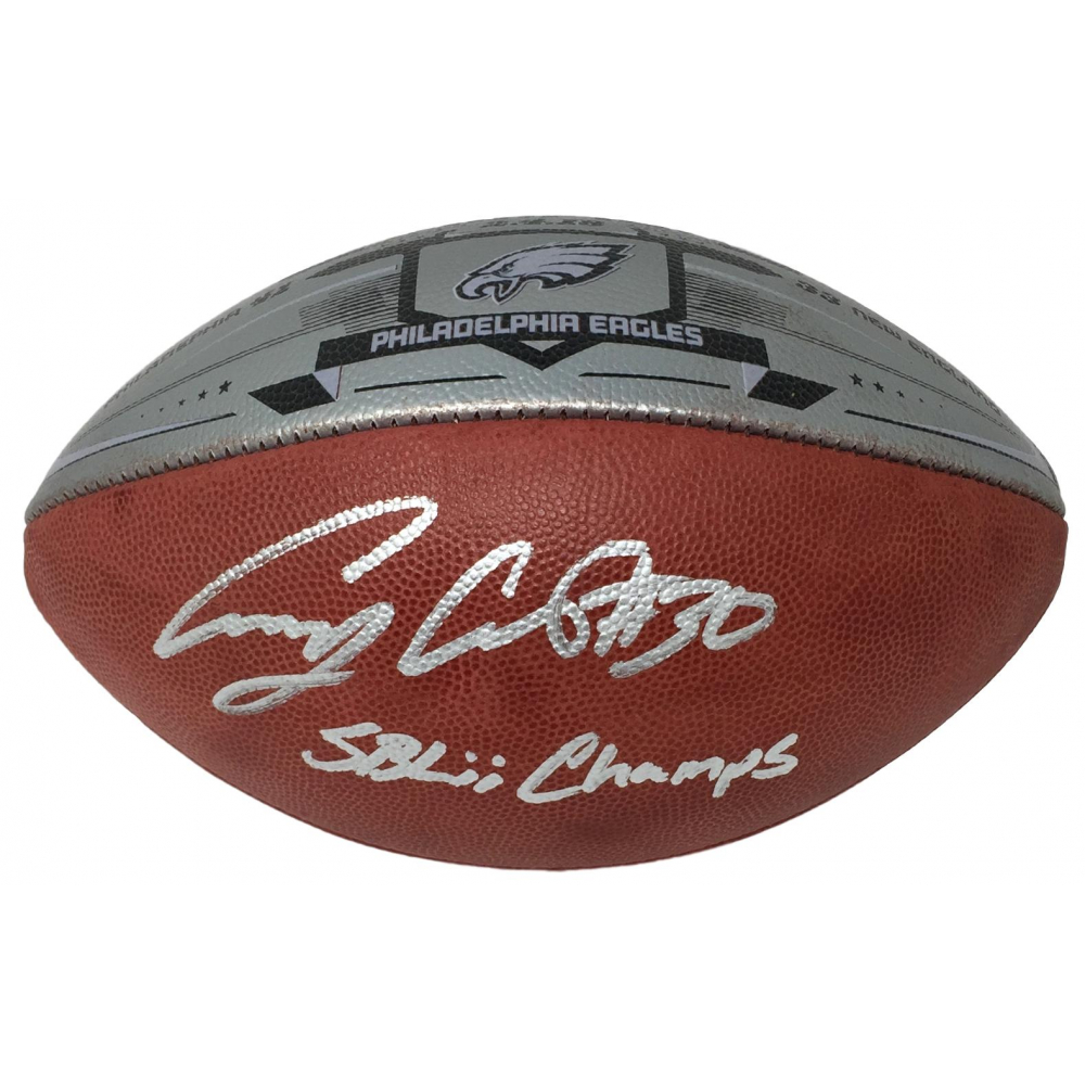 Corey Clement Signed Eagles Super Bowl 52 Logo "The Duke" Official NFL ...