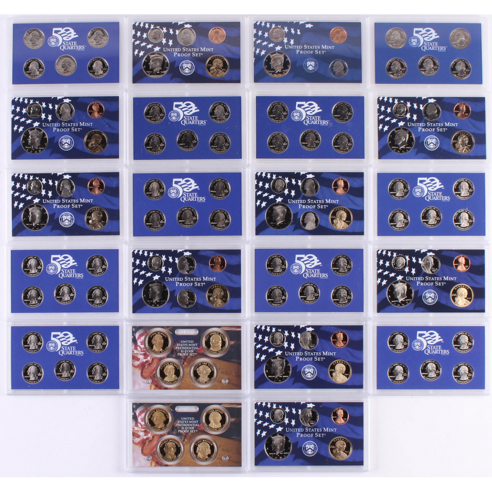 1999-2008 Box Set of United States Mint Proof Sets with (2 ...